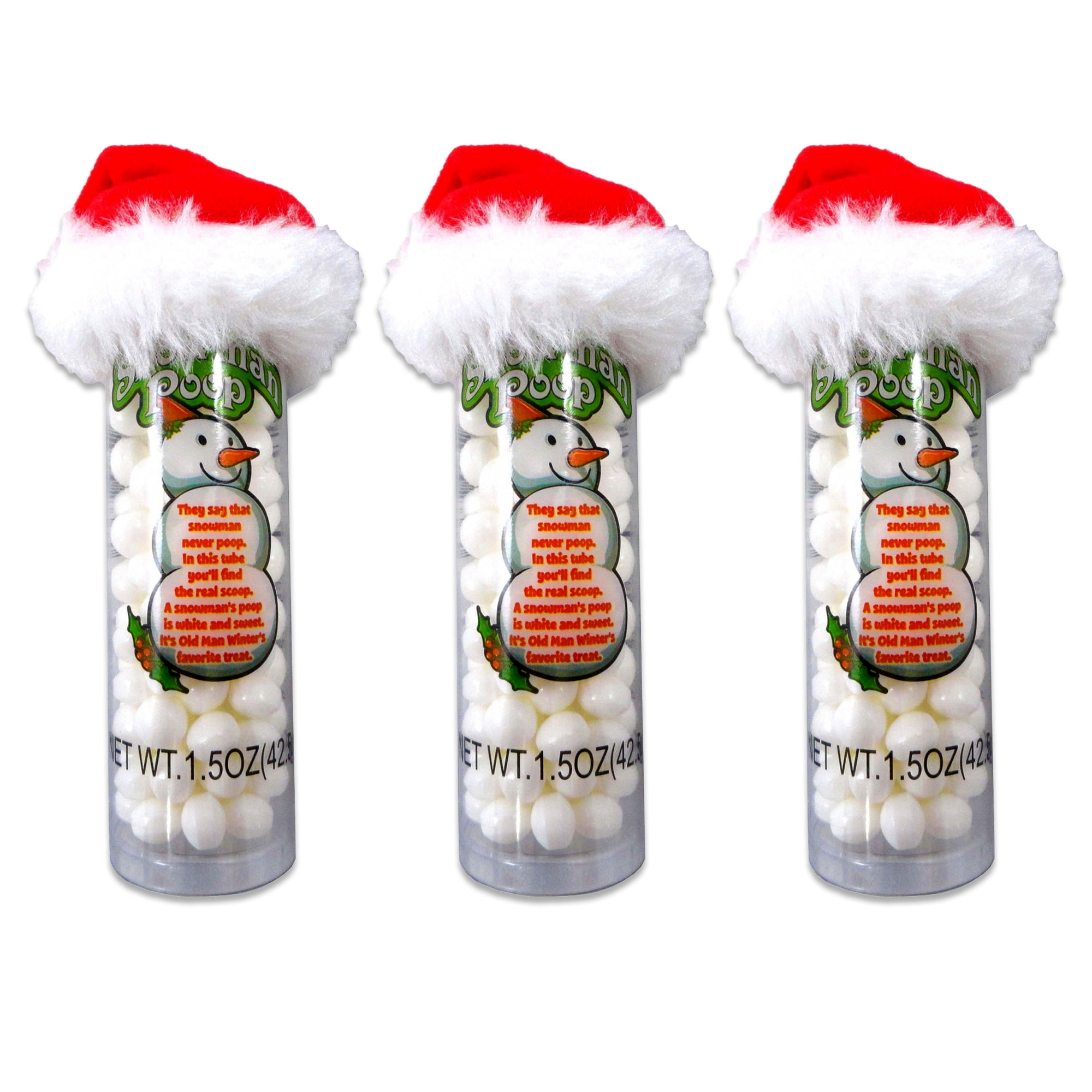 Snowman Candy Poop with Santa Hat 1.5oz (PACK OF 3) - Walmart.com