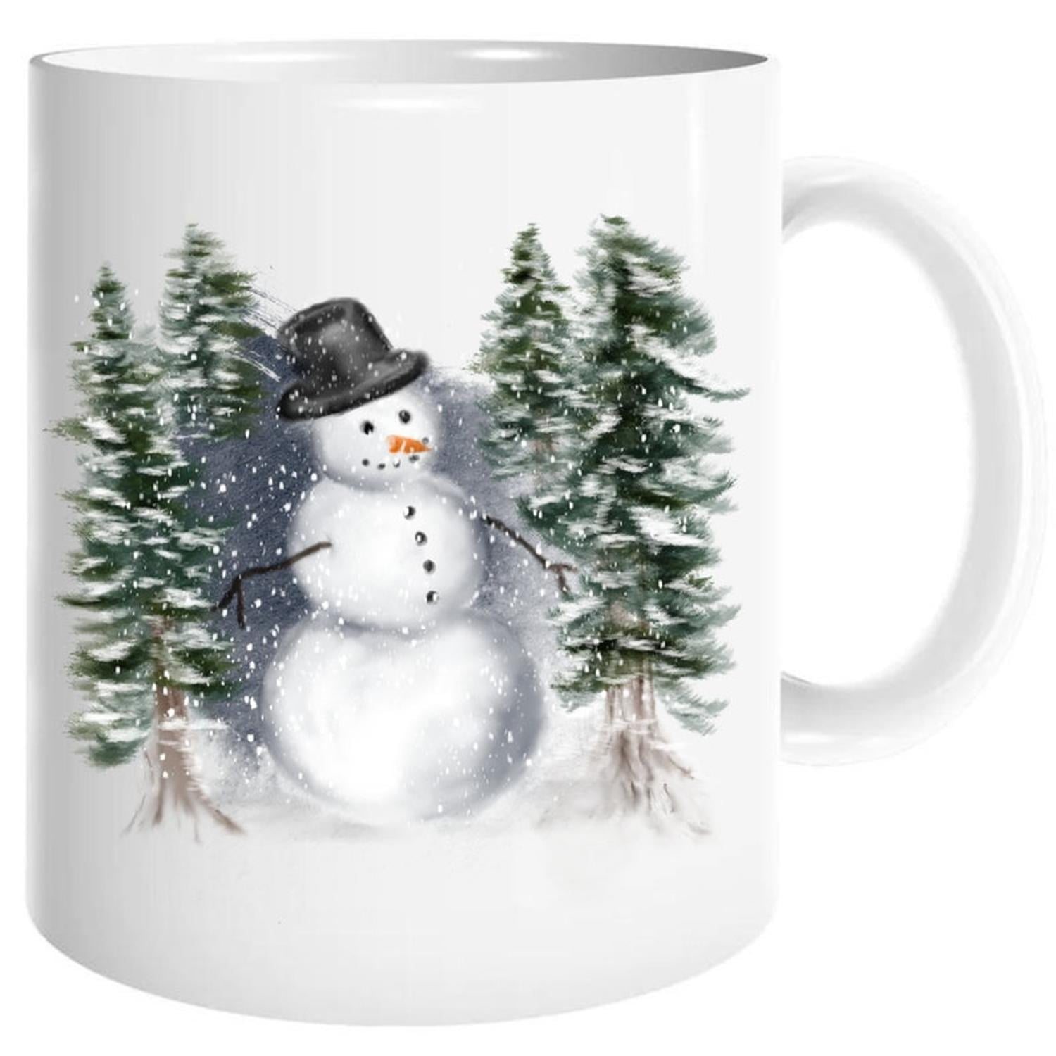 Snowman Ceramic Mug Snowman Mug Winter Mug Coworker Gift Ceramic Mug ...