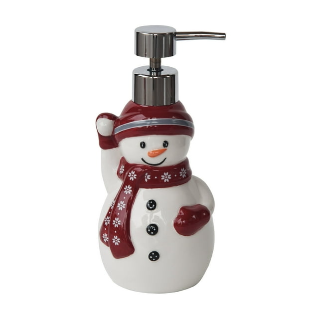88 Main Snowman Ceramic Soap Dispenser - Whimsical Holiday Charm ...