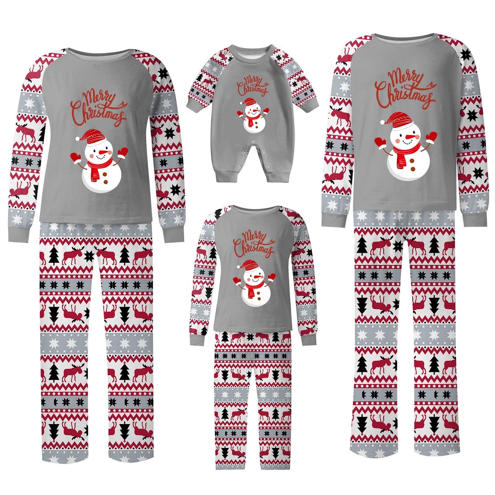 Snowman Christmas Pajamas, Family Matching Outfits Matching Matching ...