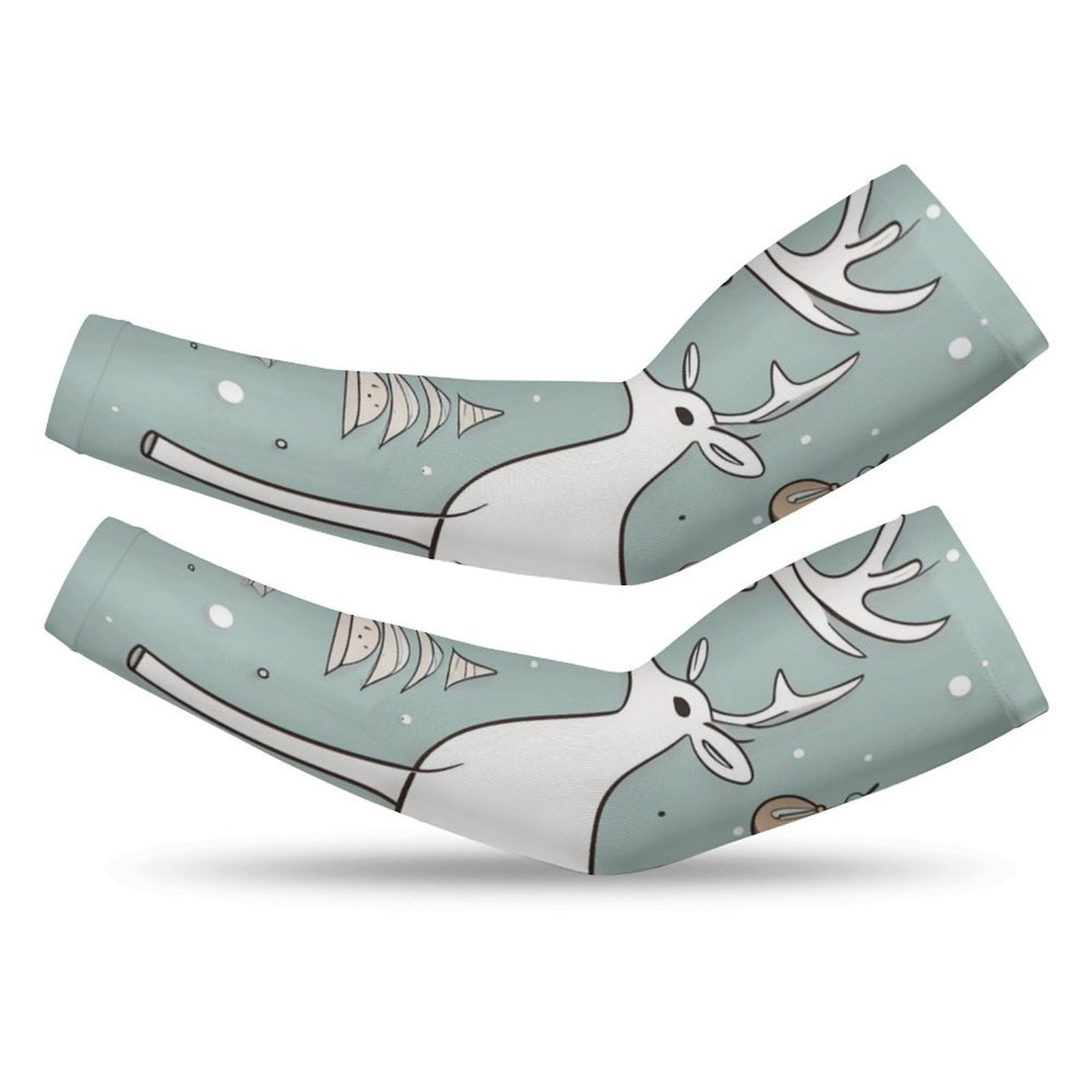 Snowman Christmas Tree Elk Gardening Sleeves Farm Sun Protection Arm ...