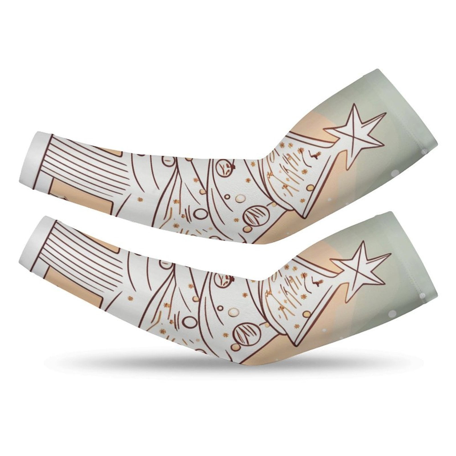 Snowman Christmas Tree Elk Gardening Sleeves Farm Sun Protection Arm ...