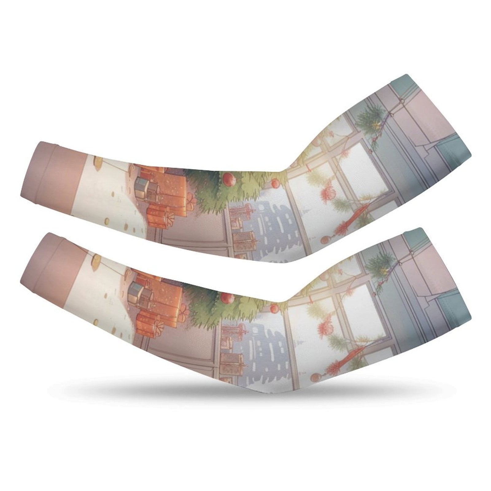 Snowman Christmas Tree Elk Gardening Sleeves Farm Sun Protection Arm ...