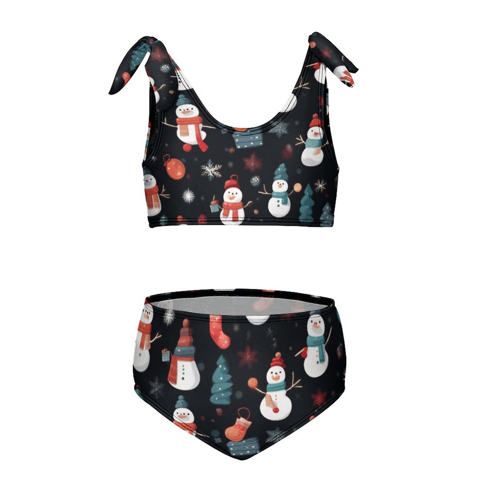 Snowman Christmas Tree Elk Girls' 2-Piece Tankini Swimsuit - Walmart.com