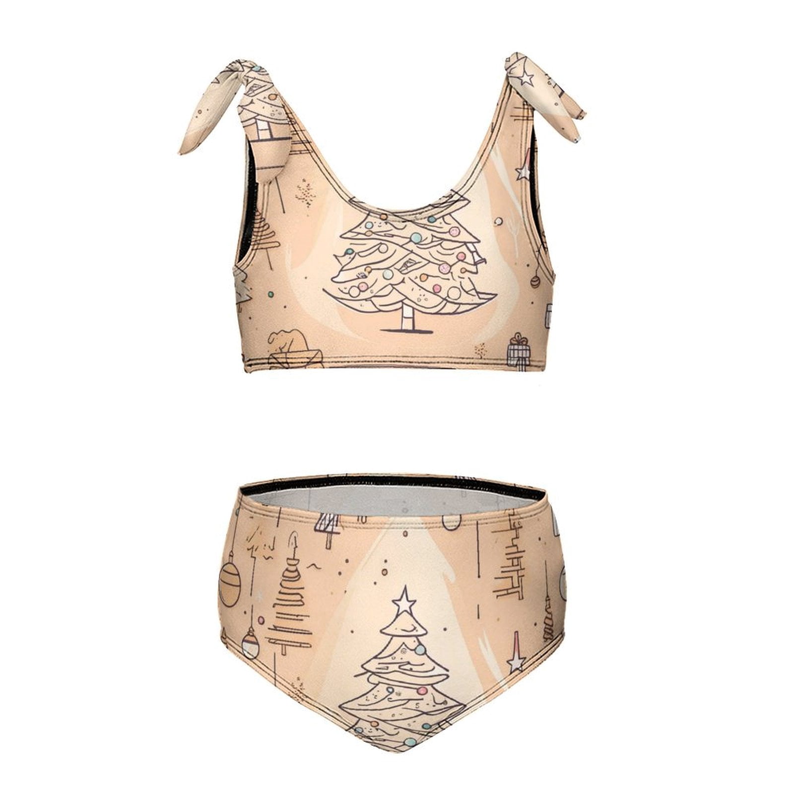 Snowman Christmas Tree Elk Girls' 2-Piece Tankini Swimsuit - Walmart.com