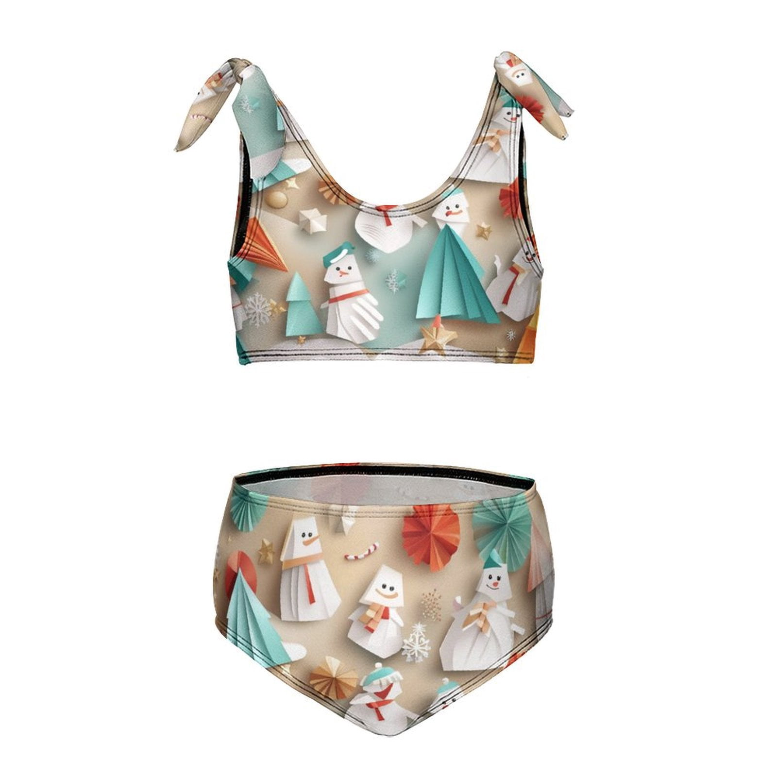 Snowman Christmas Tree Elk Girls' 2-Piece Tankini Swimsuit - Walmart.com