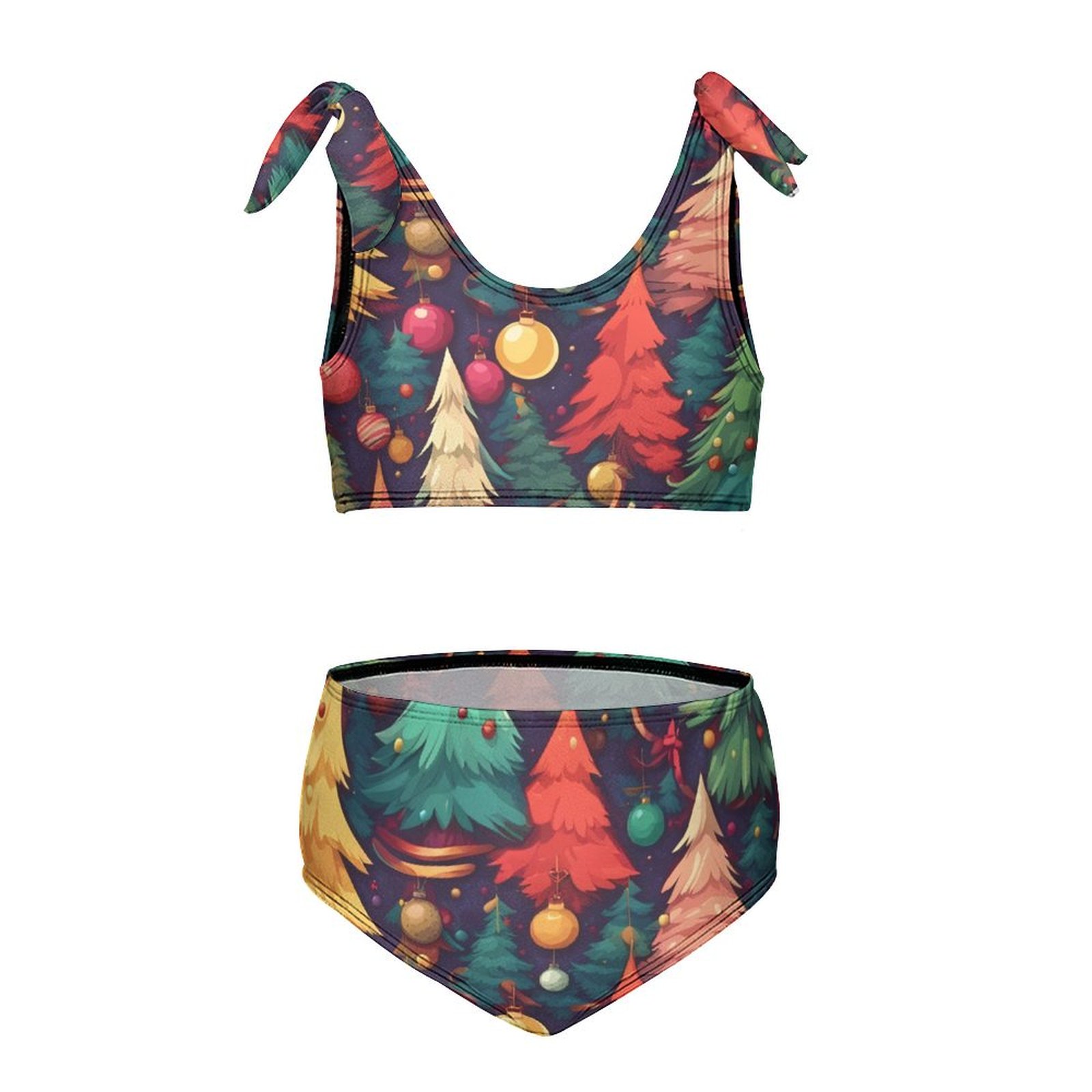 Snowman Christmas Tree Elk Girls' 2-Piece Tankini Swimsuit - Walmart.com