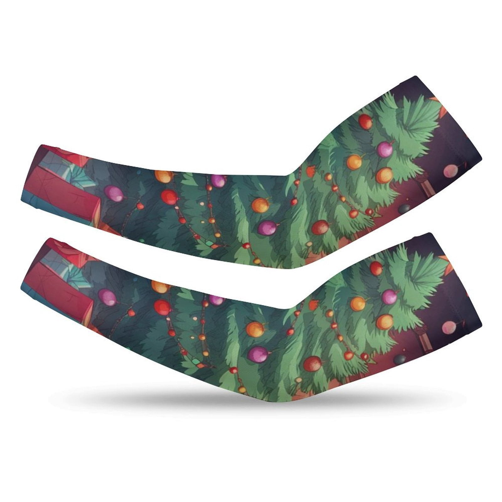 Snowman Christmas Tree Elk Protection Cooling Arm Sleeves For Men Women ...