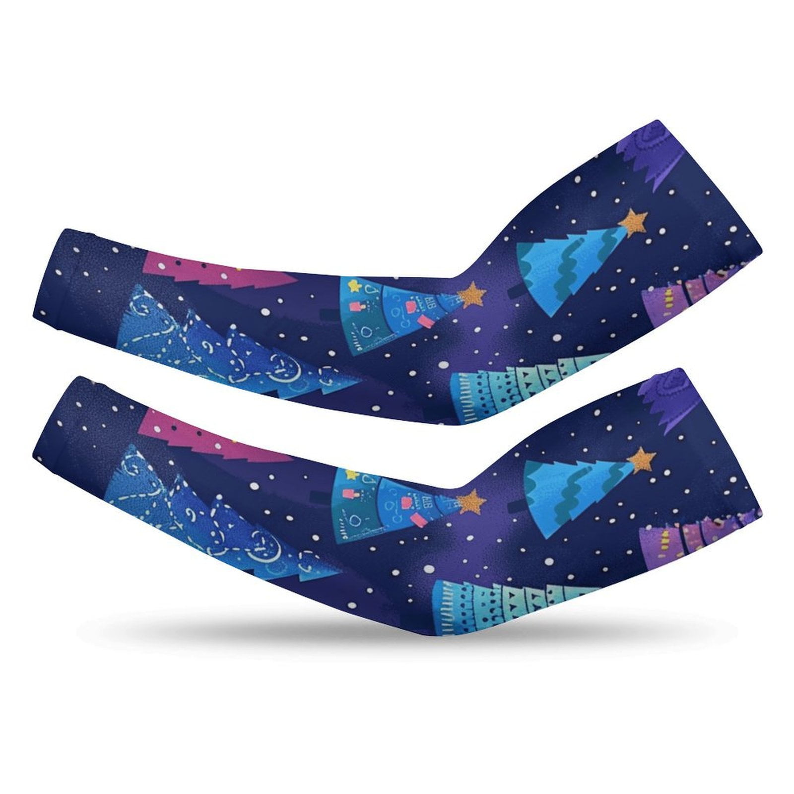 Snowman Christmas Tree Elk Protection Cooling Arm Sleeves For Men Women ...
