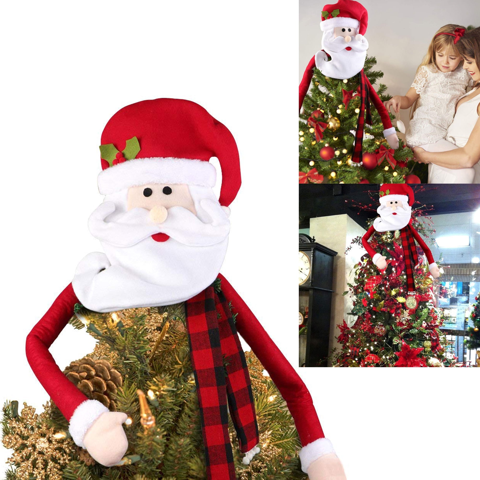 Snowman Christmas Tree Hugger - Xmas Holiday Tree Top Winter Snow Man ...