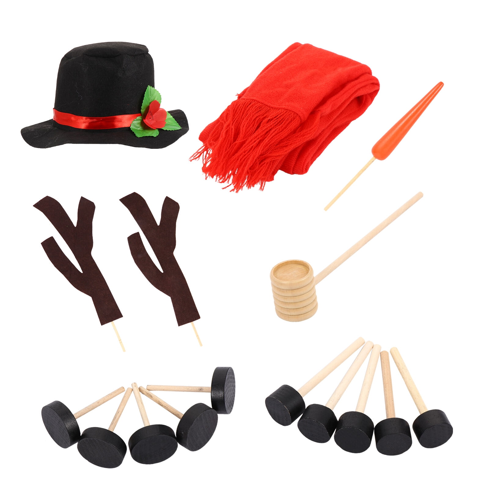 Snowman Decorating Kit 1 Set/16pcs Snowman Decorating Kit Snowman Scarf ...