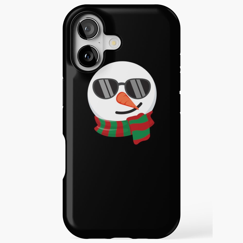 Snowman Emoticons Cool Christmas Holiday Cartoon Gear iPhone Case 11 ...