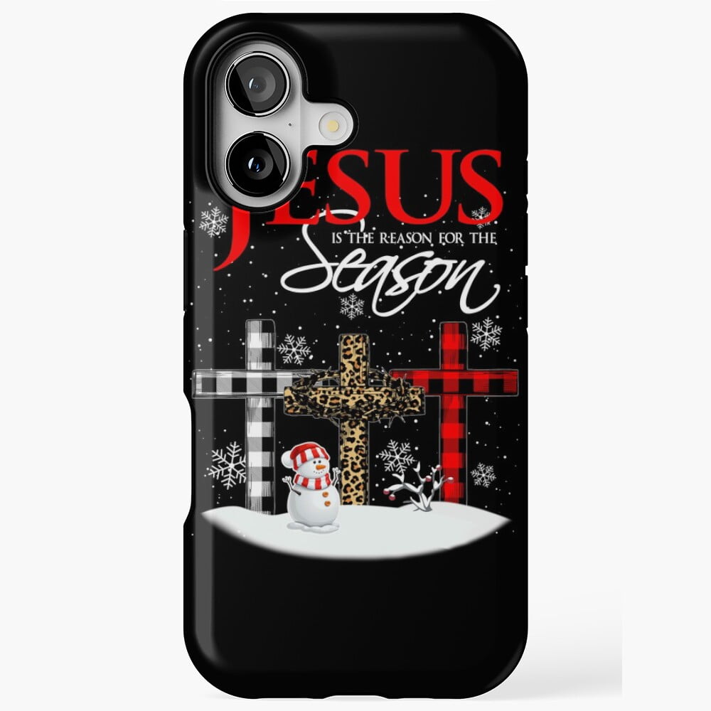 Snowman Faith Jesus Holiday Season Design with iPhone 17 through 11 Pro ...