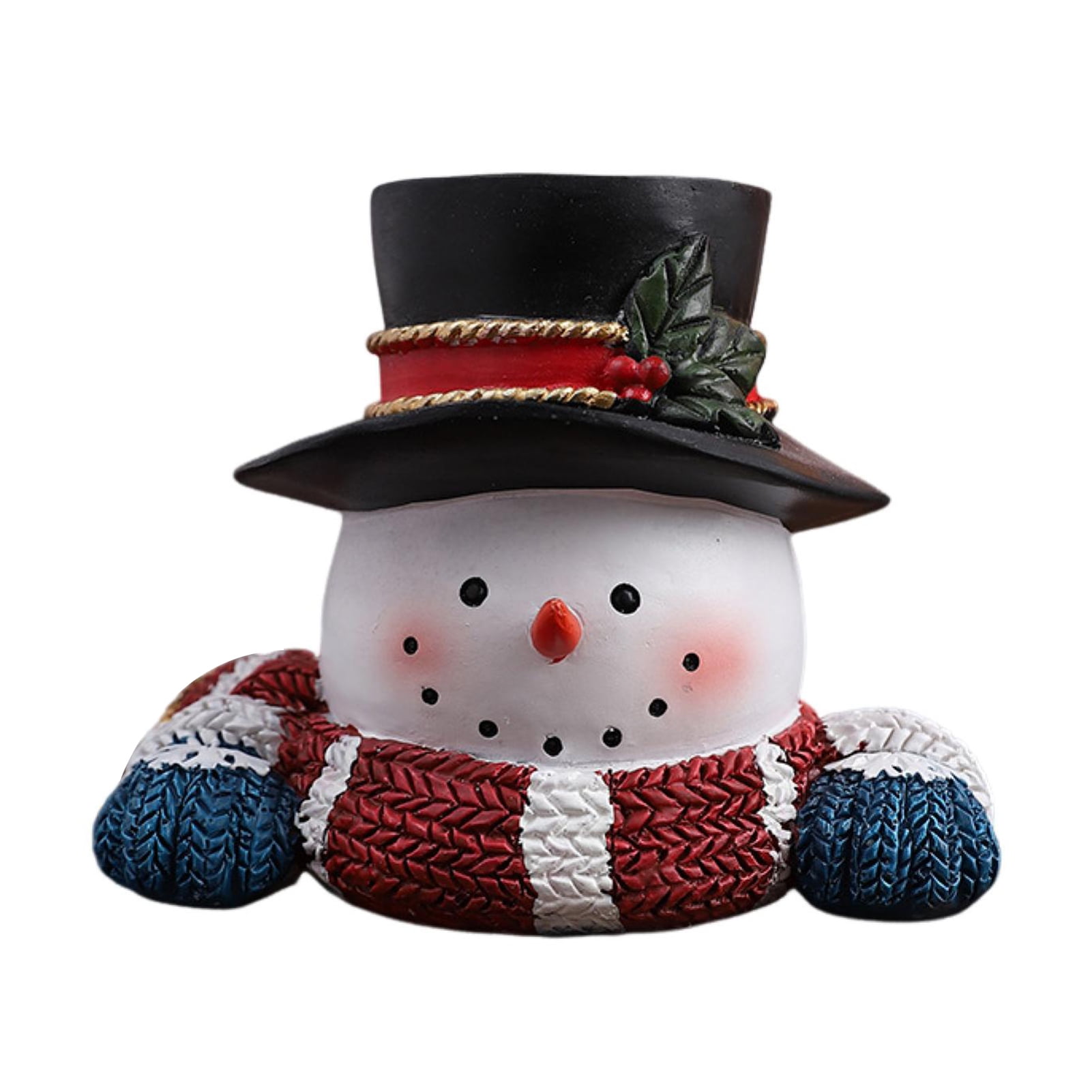 Snowman Figurines Lighted Resin Christmas Tabletop Decorations ...