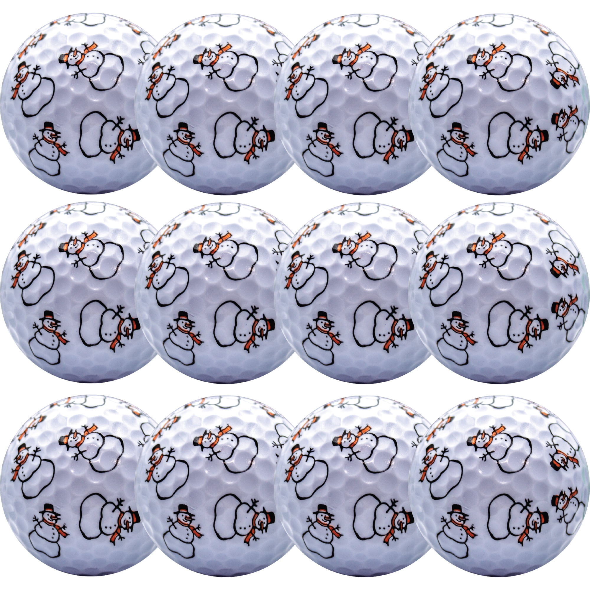 Snowman Fullwrap Golf Balls, 12 Pack by GBM GOLF - Walmart.com