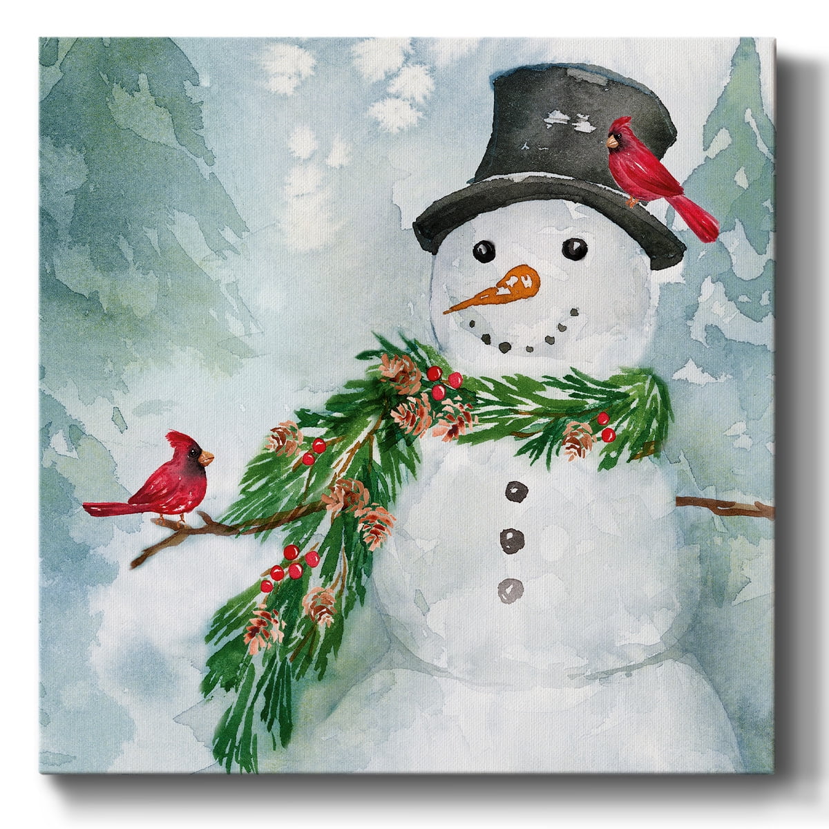 Snowman- Gallery Wrapped Canvas - Walmart.com