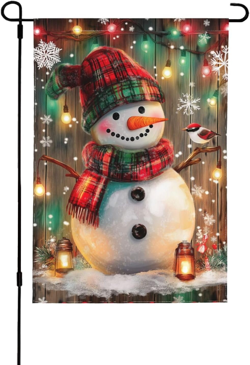Snowman Garden Flag 12x18 In Double Sided Yard Flags Lawn Sign Decor No ...