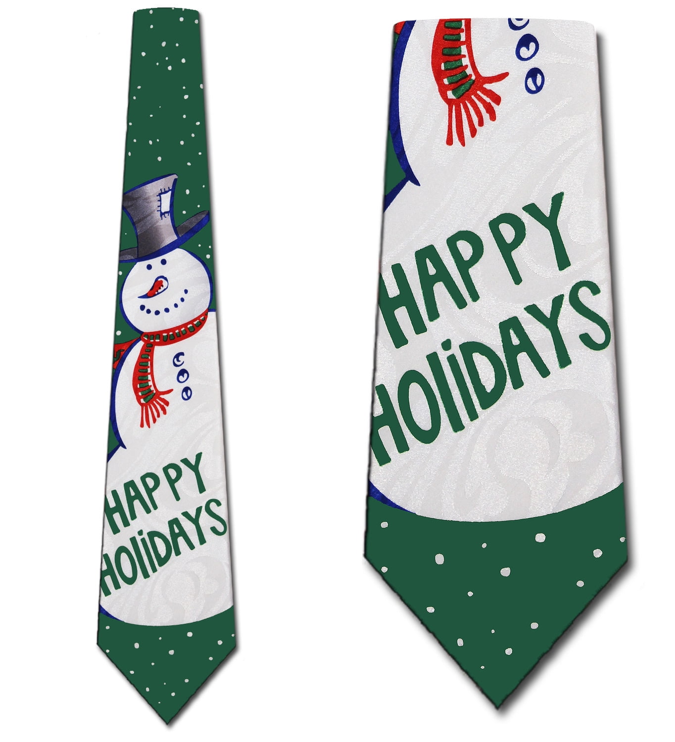 Snowman - Happy Holidays (Green) Necktie Mens Tie - Walmart.com