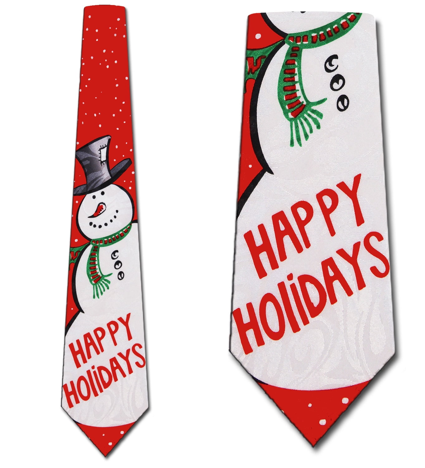 Snowman - Happy Holidays (Red) Necktie Mens Tie by - Walmart.com