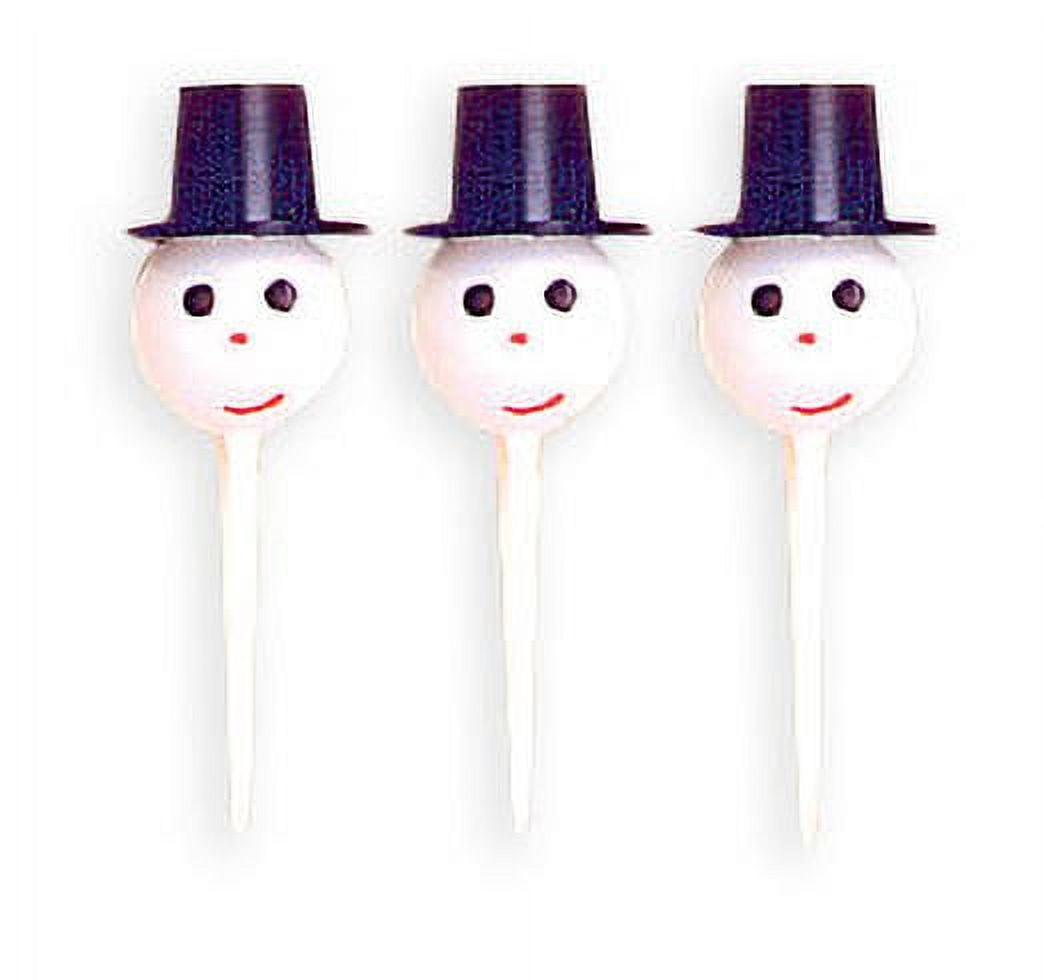 Snowman Head Cake/Cupcake Decoration Picks 12 ct - Walmart.com
