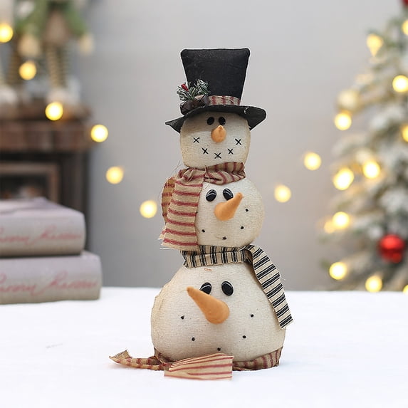 Snowman Head Tree Topper - Xmas Holiday Decor Tree Top Winter Snow Man ...