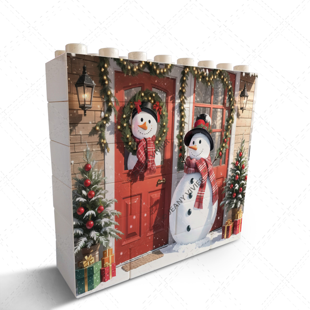 Snowman In Front of the Door Picture Funny Desk Signs for Women Office ...