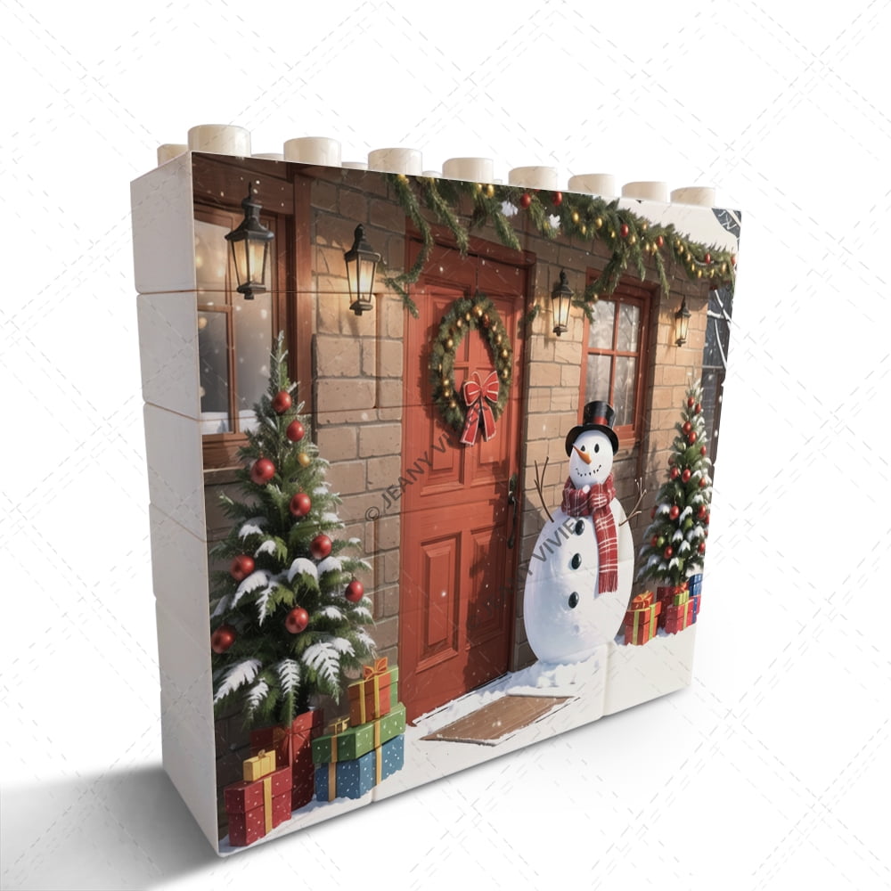 Snowman In Front of the Door Picture Office Desk Accessories for Work ...