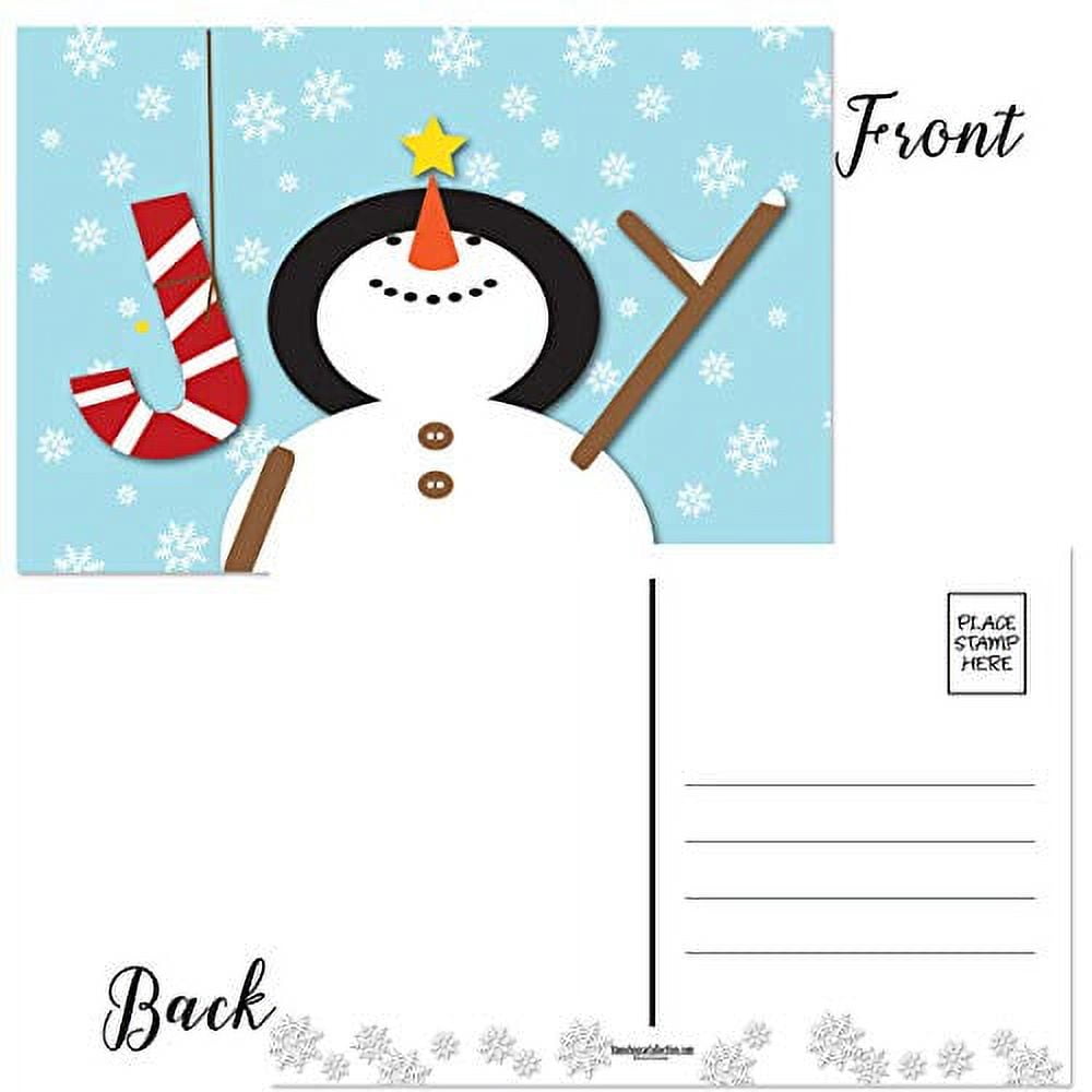 Snowman Joy Christmas Postcards - 40 Holiday Fun Postcards - 4 x 6 inch ...