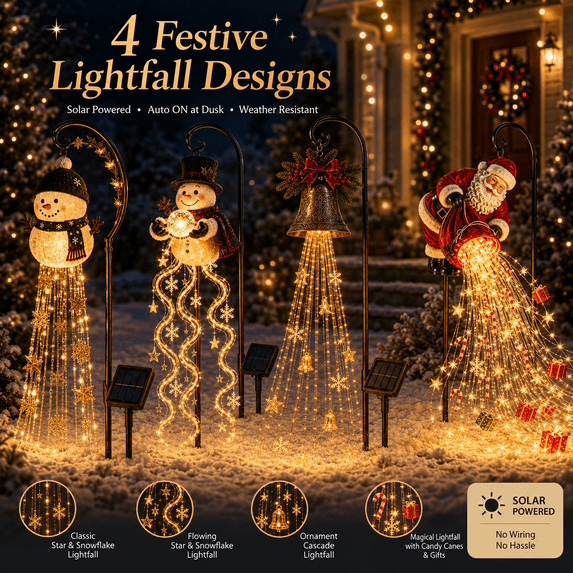Snowman Magic Flowing Snowflake Led Christmas Garden Light Magic Led
