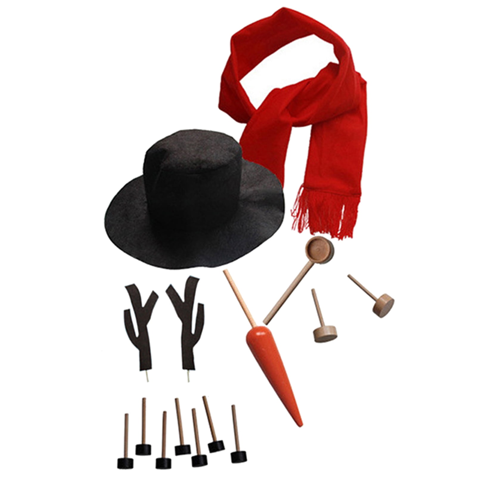 Snowman Making Kit Set - Cute Dress-Up Accessories, Outdoor Decoration ...