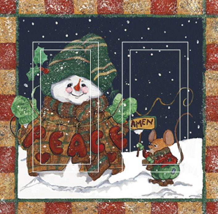 Snowman & Mouse Double Rocker SwitchStix Peel and Stick Art Deco Switch ...