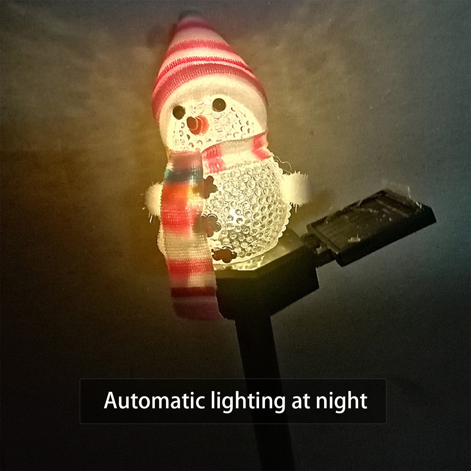 Snowman Outdoor Christmas Decorations Solar Snowman Garden Pile ...