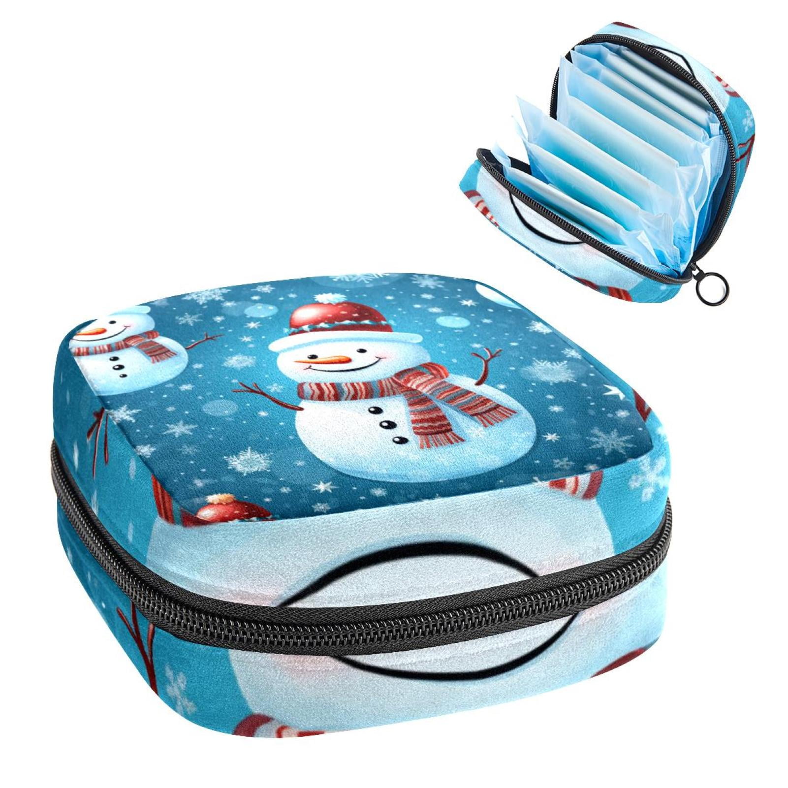 Snowman Period Pouch: Stylish Sanitary Napkin Bag, Travel Pouch ...