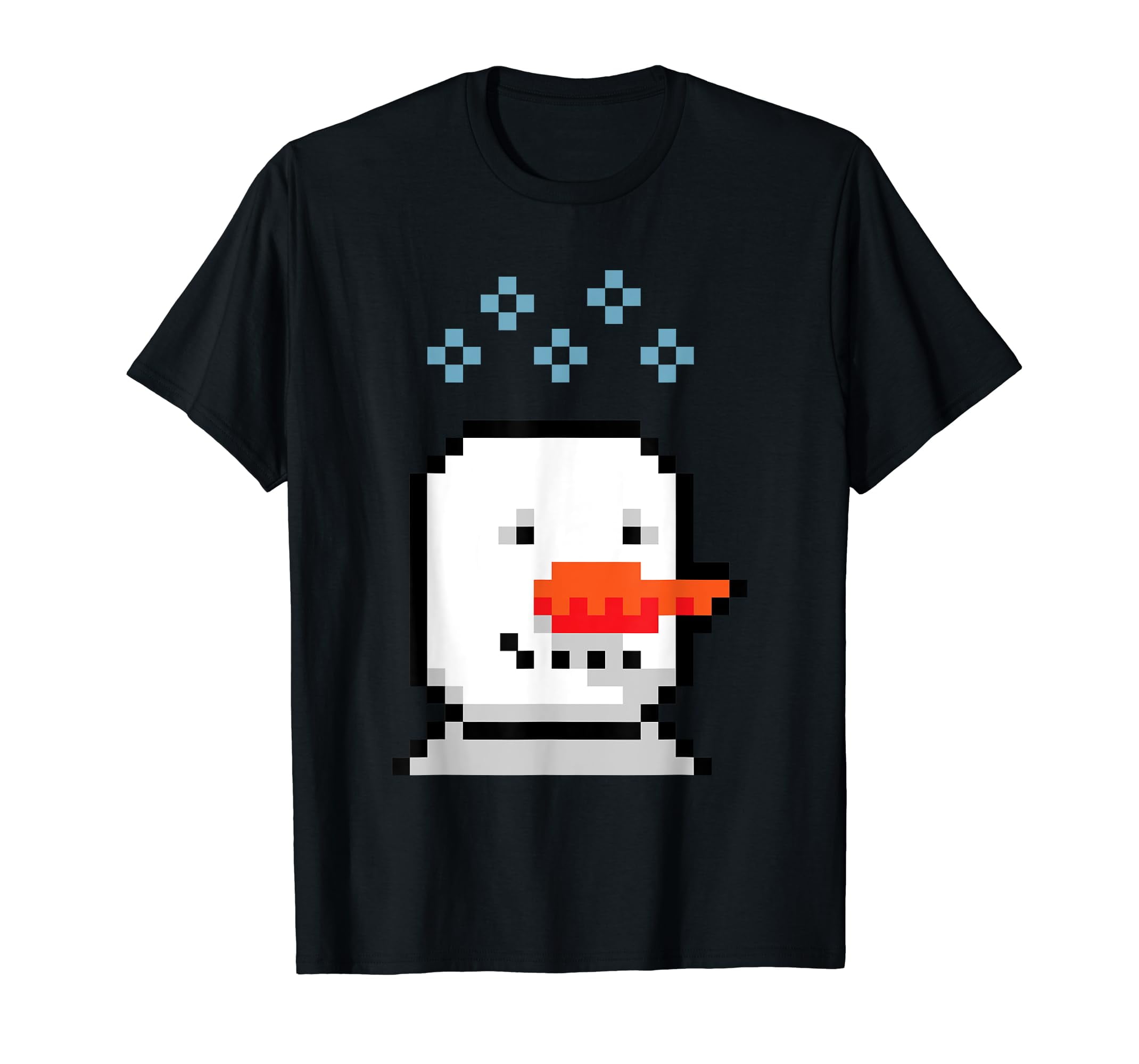 Snowman Pixel Art Christmas Pajama Video-game Gaming Gamer T-Shirt ...