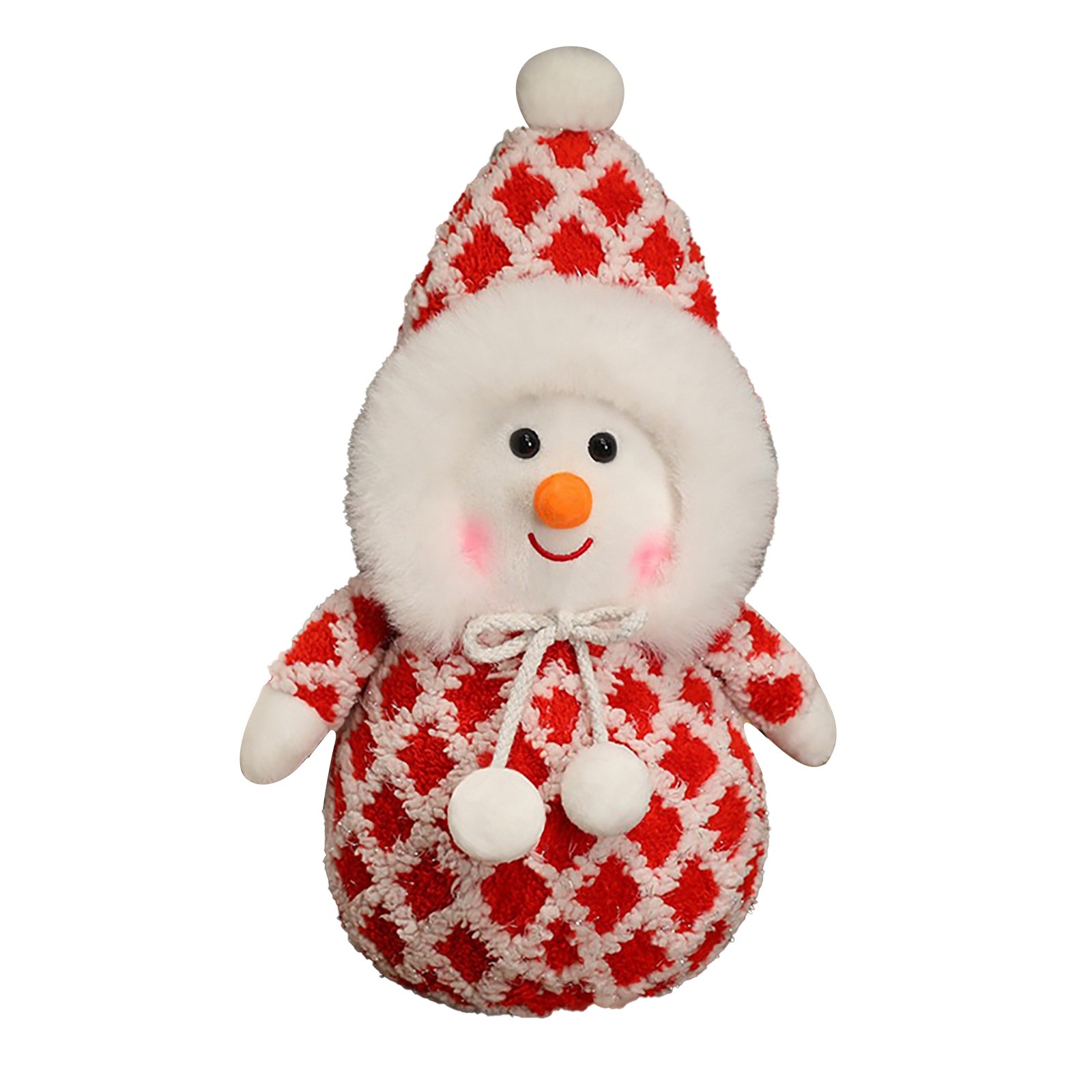 Snowman Plush Christmas Doll 13.7inch Tall, Stuffed Snowman, Christmas ...