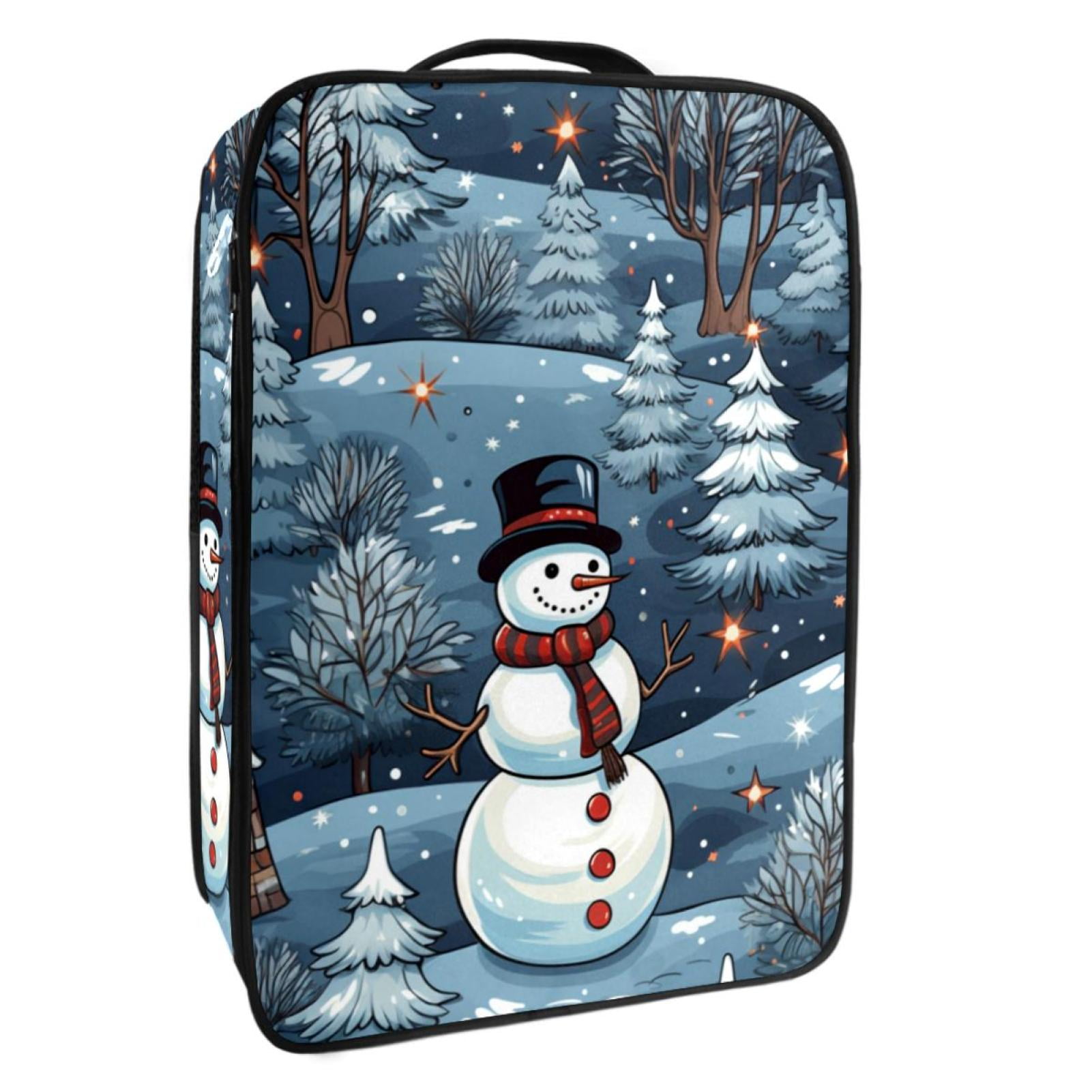Snowman Polyester Shoe Storage Box - 23x31cm/9x12in Shoe Organizer ...
