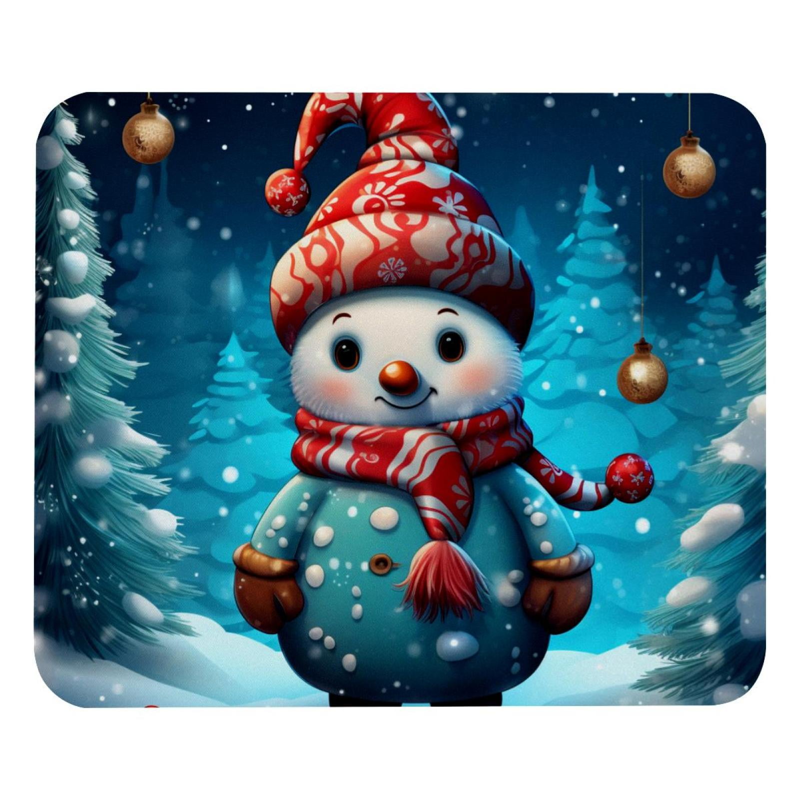 Snowman Printed Square Gaming Mouse Pad, 8.3x9.8 Inch Non-Slip Rubber ...