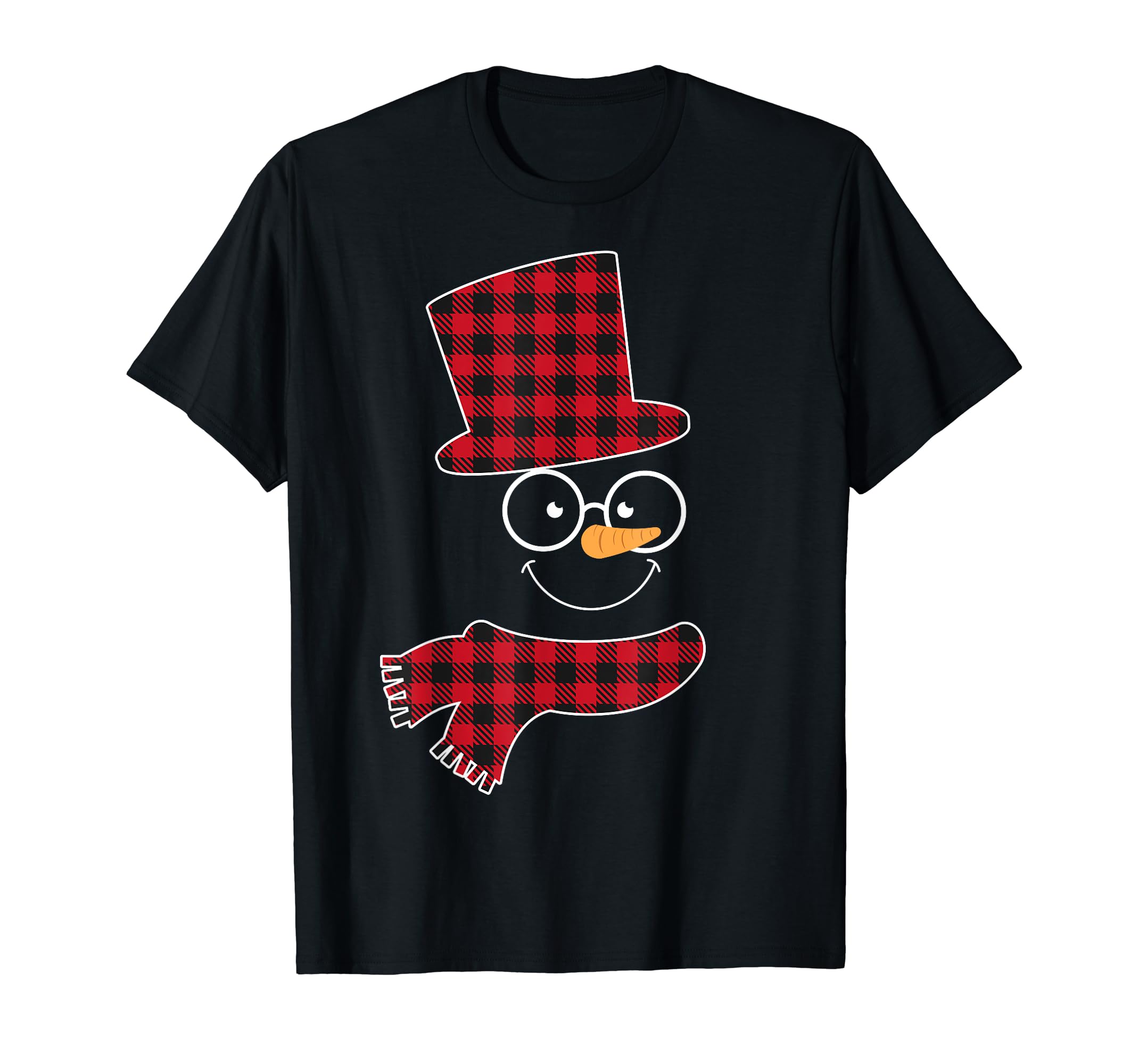Snowman Red Buffalo Plaid Funny Christmas X-mas T-Shirt - Walmart.com