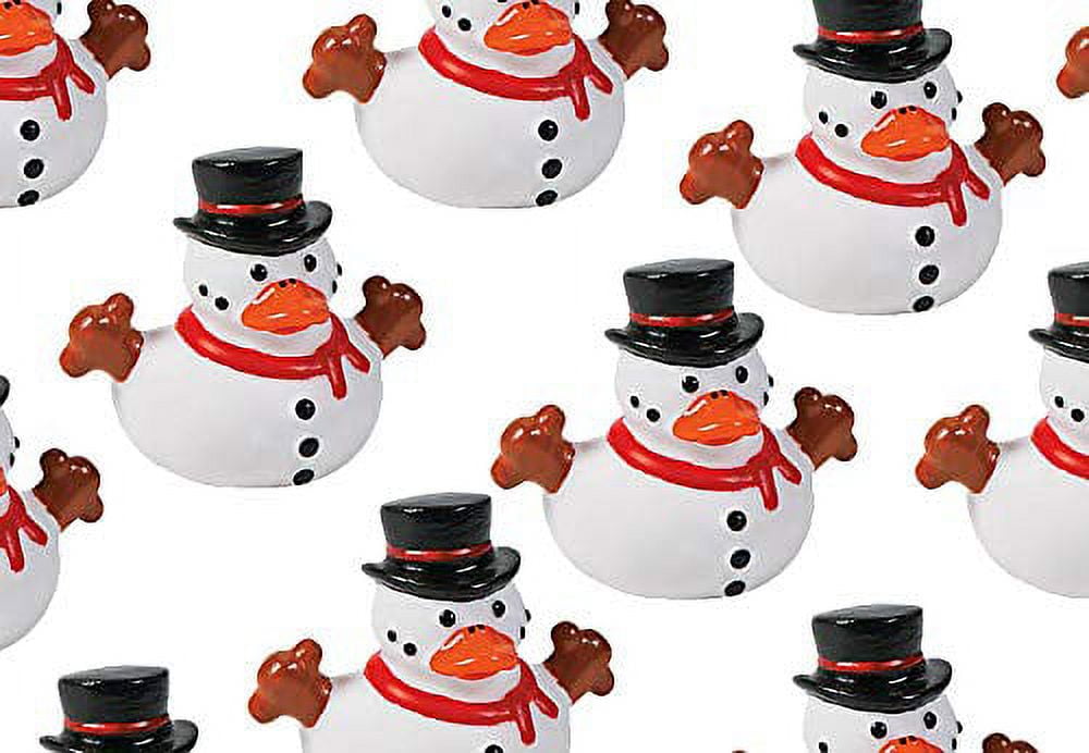 Snowman Rubber Duckies - Cute Winter Snow Man Duck Party Favors (1 ...