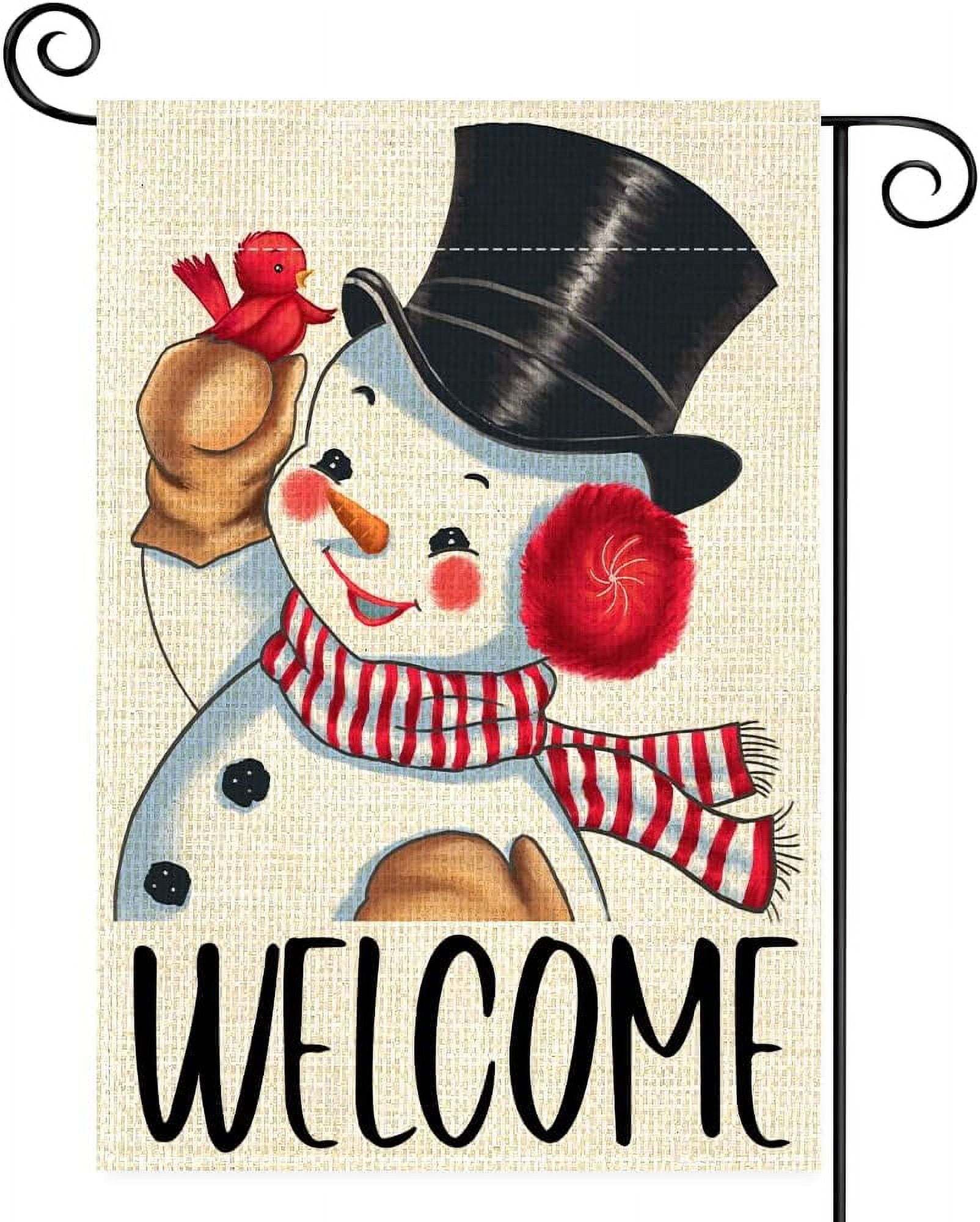 Snowman Snowflake Christmas Garden Flag Double Sided, Best Choice ...