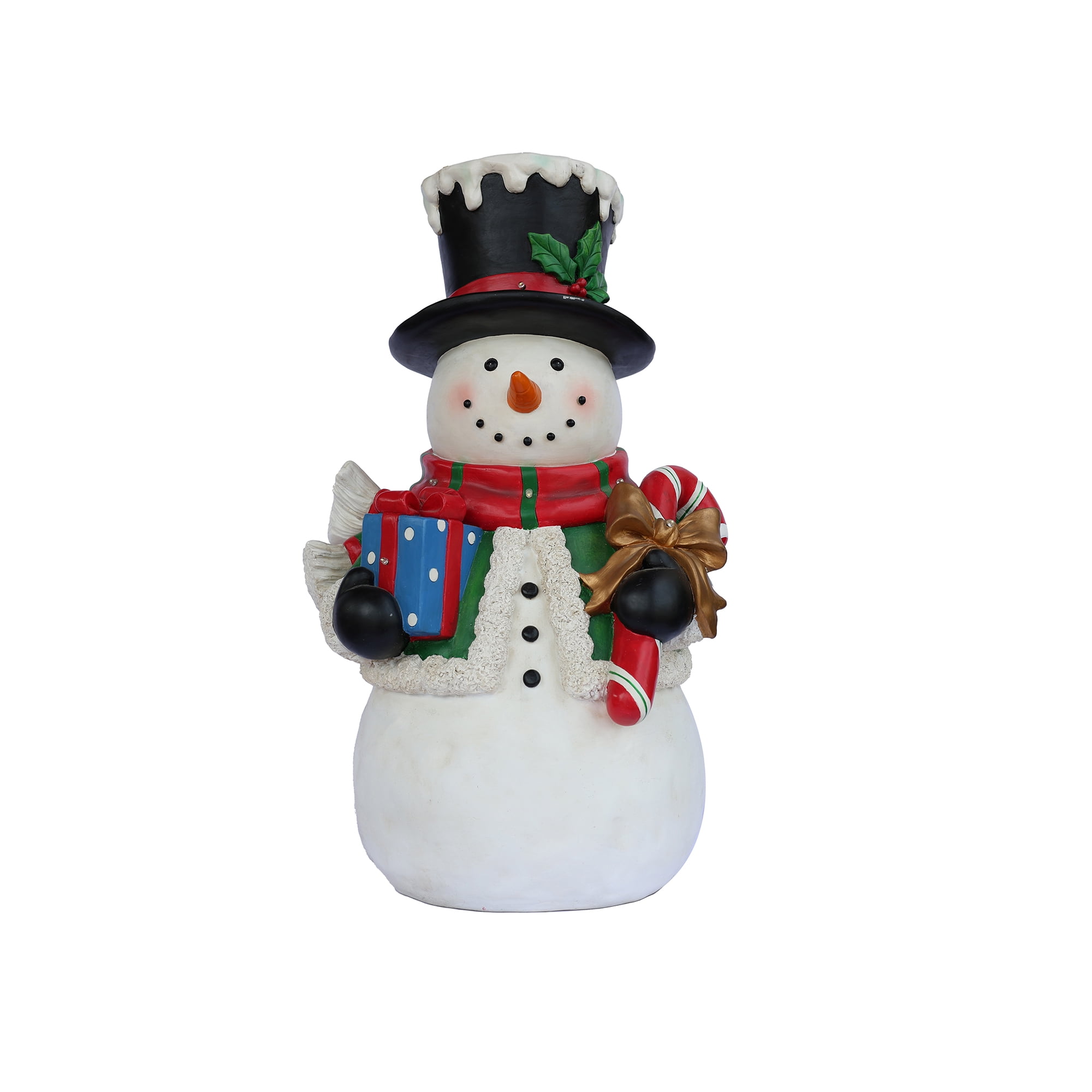 Hi-Line Gift Ltd 85187-F Snowman Statue with LED Lights Lighted ...