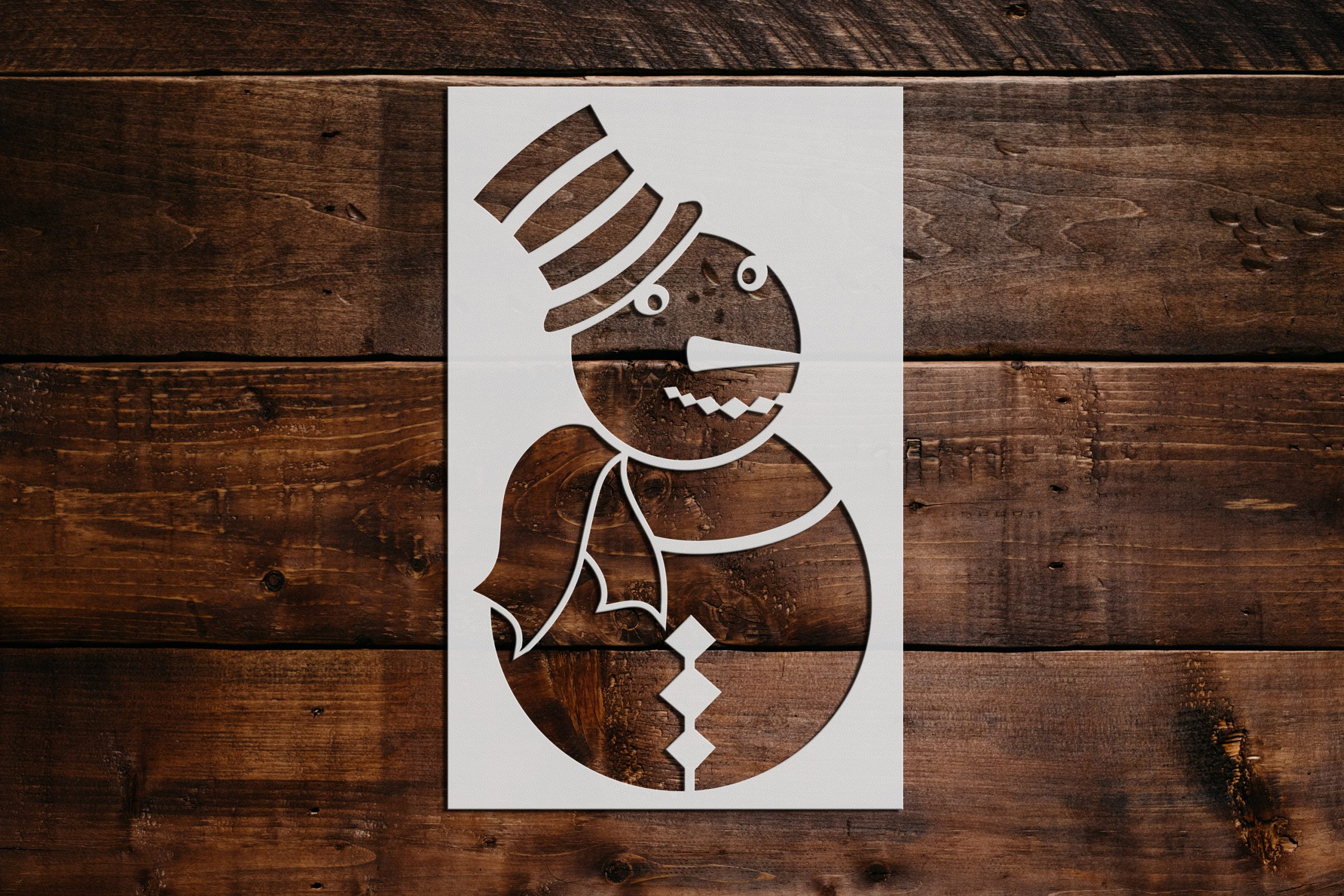 Snowman Stencil - Art and Wall Stencil (12"x36") - Walmart.com