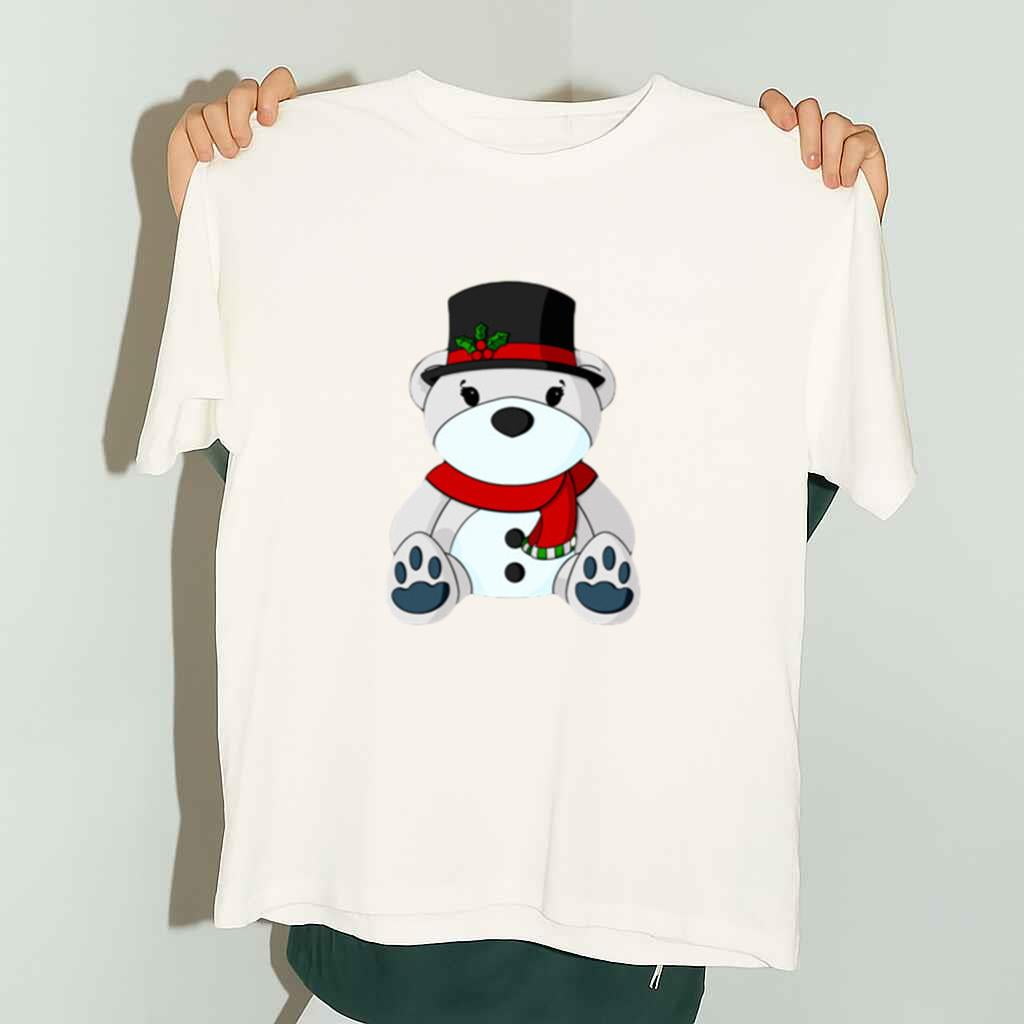 Snowman Teddy Bear Funny Winter Holiday Frosty Toy Fun Unisex T-Shirt ...