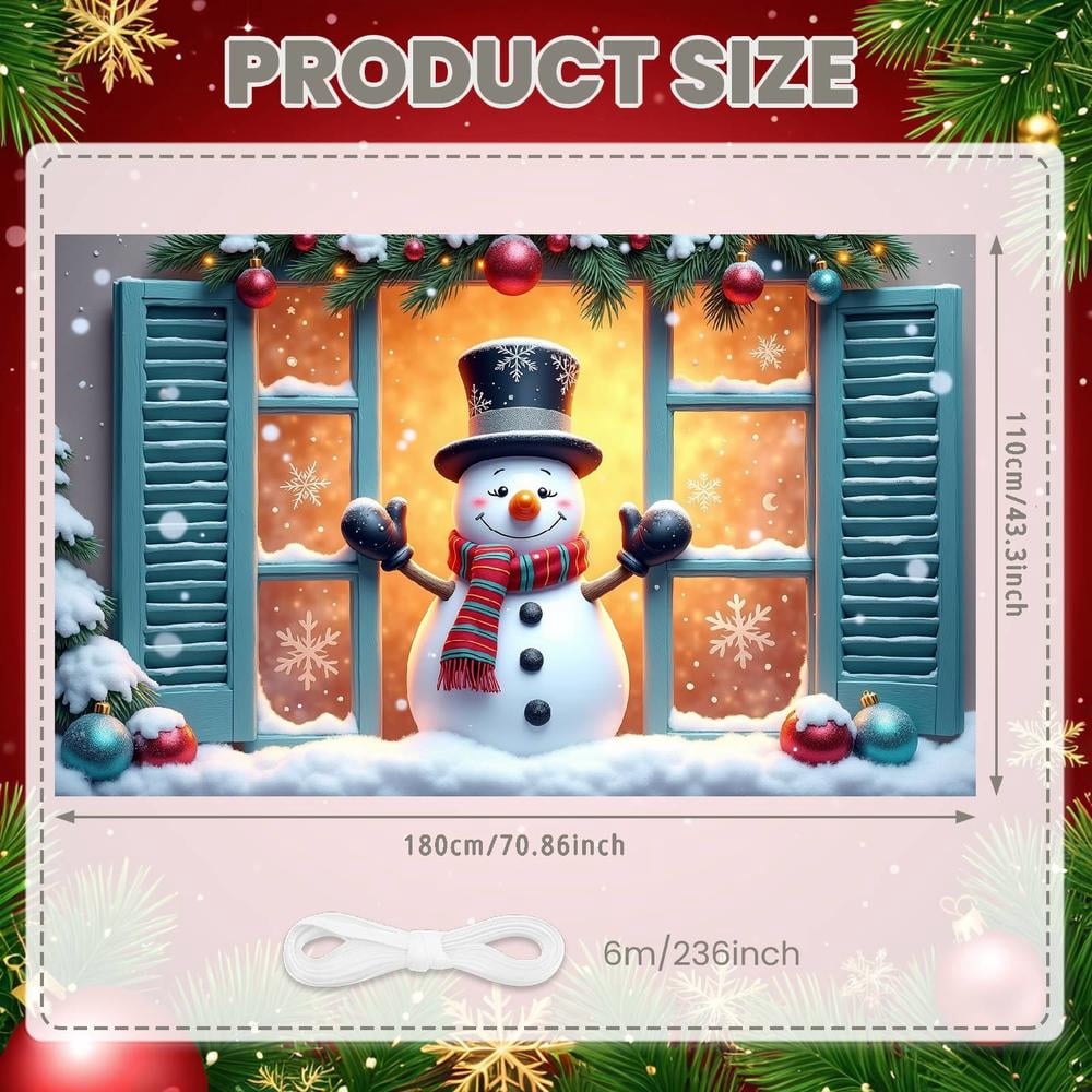 Snowman Theme Christmas Banner Christmas Snowman Banner Colorful ...