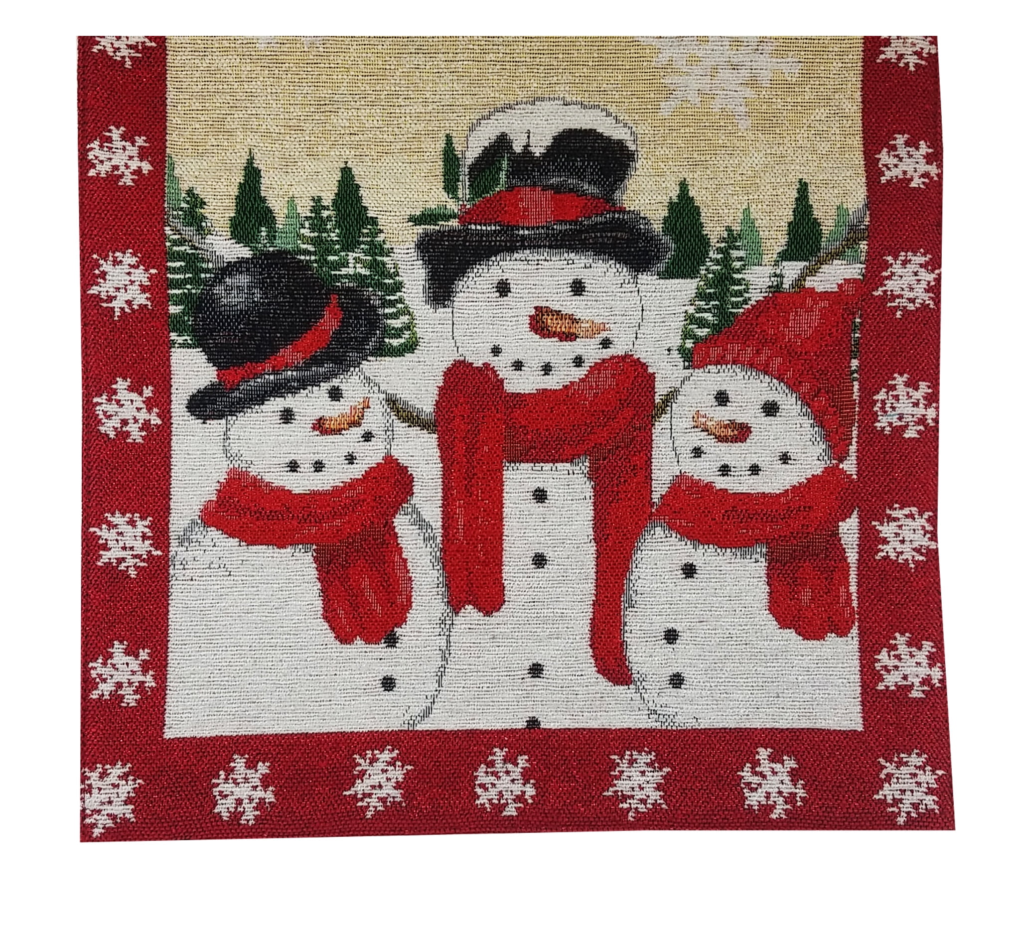 Snowman Trio Table Runner,Glitter Snowflakes 13 x 36 inches for ...