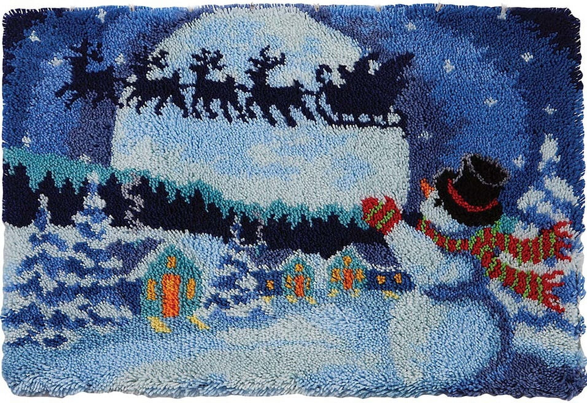Snowman Waving to Santa | Rug Making Latch Hooking - Walmart.com