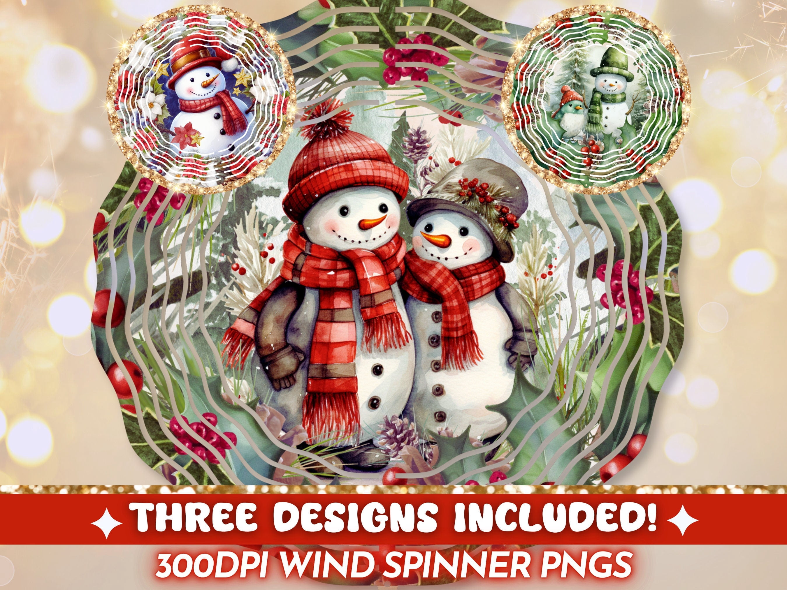 Snowman Winter 3D Wind Spinner Christmas Garland Kinetic Outdoor Decor ...
