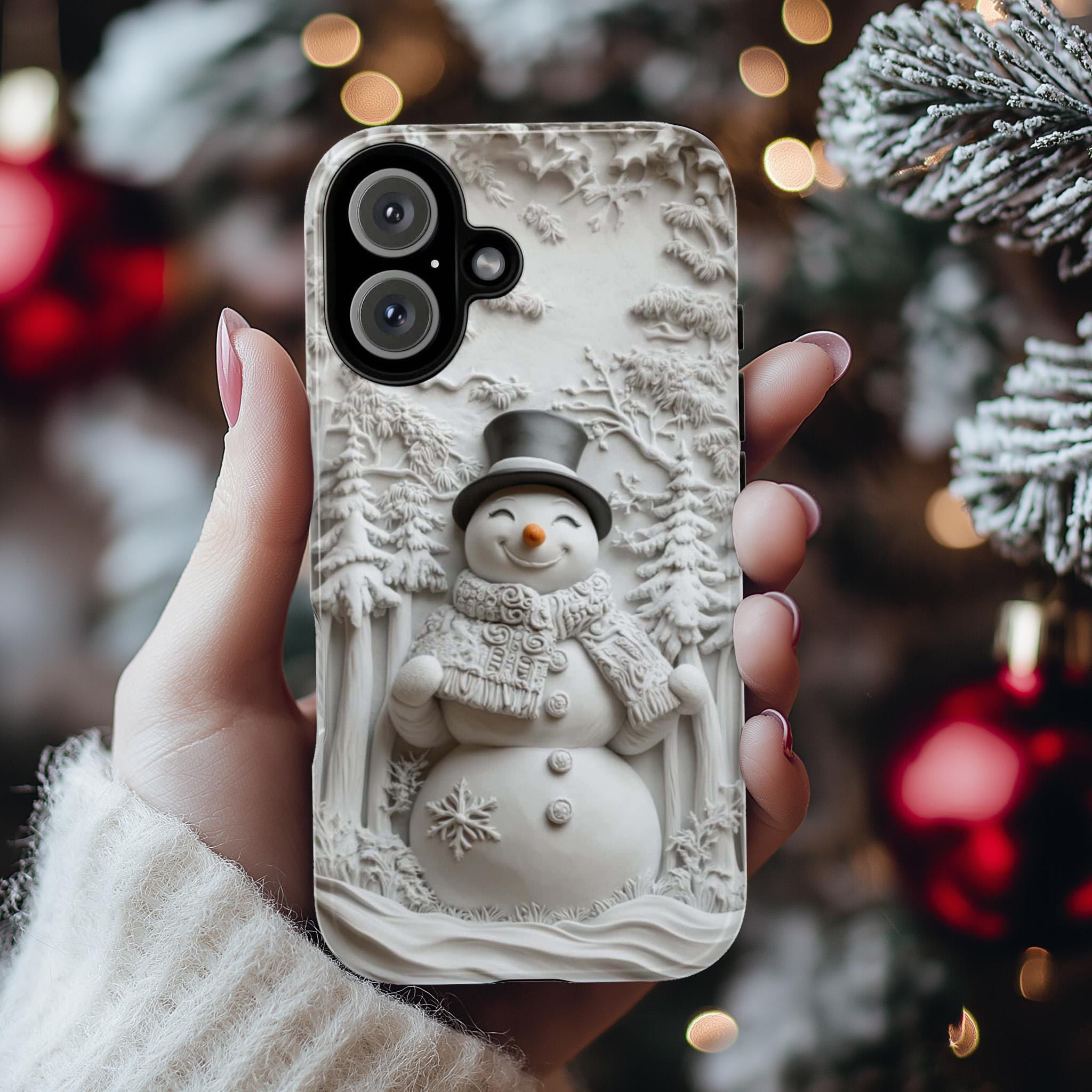 Snowman Winter Wonderland Scenic Holiday Phone Case for iPhone 17 ...