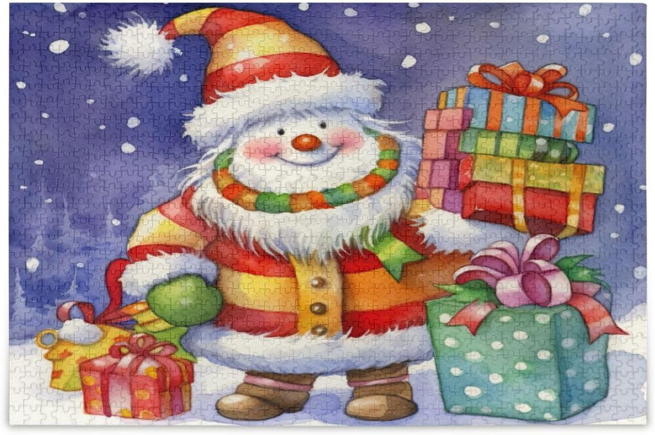 Snowman and Gift Jigsaw Puzzle 500 PiecesDie-Cut Puzzle Pieces Are Easy ...