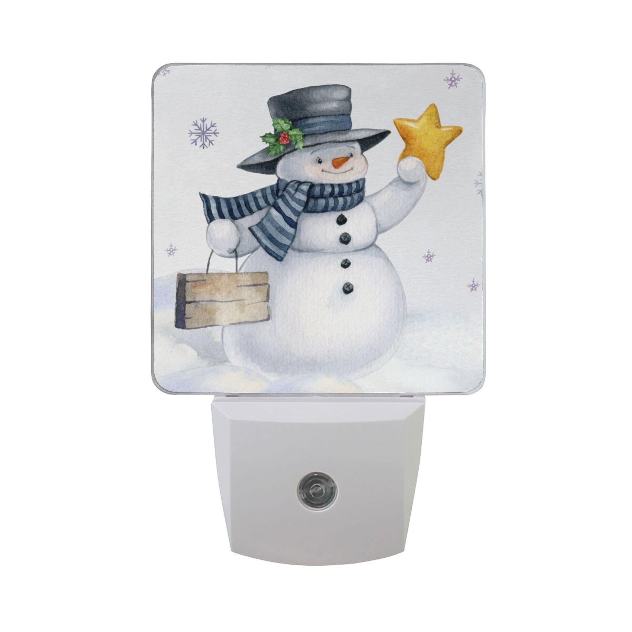 Snowman in Winter Night Light LED Dusk to Dawn Auto Sensor Night Lamp ...